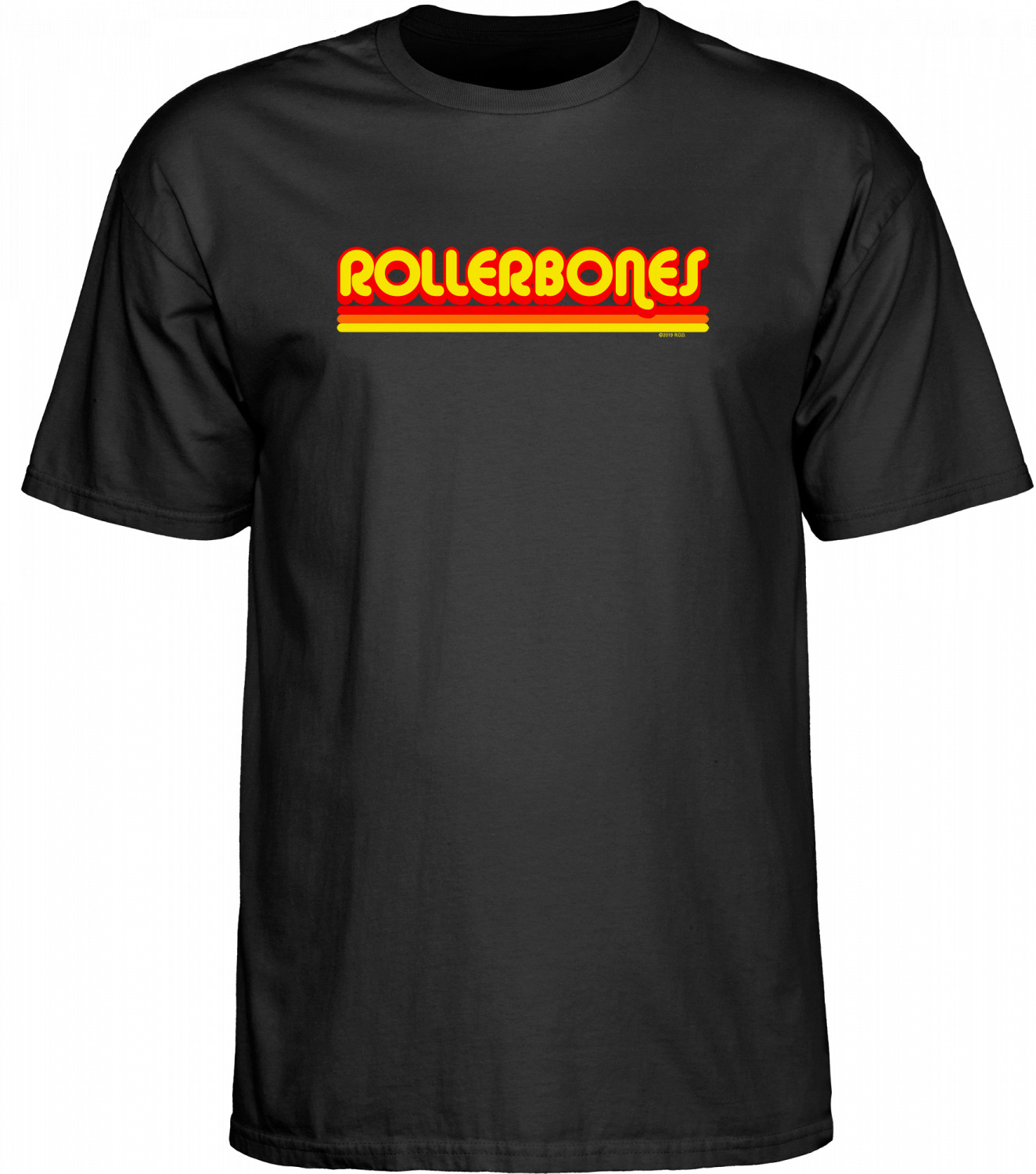 Rollerbones Retro Script T-Shirt - Black Photo #1 - Photo Gallery ...