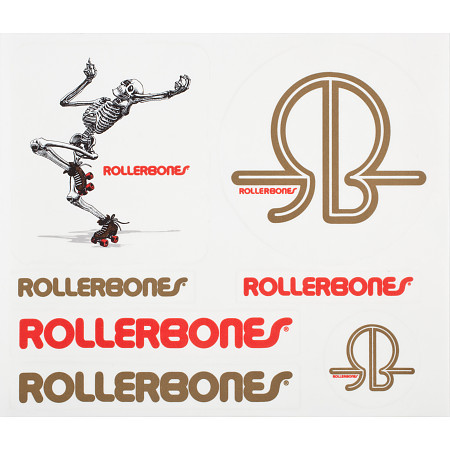 Rollerbones Skating Skeleton Single Sticker « RollerBones