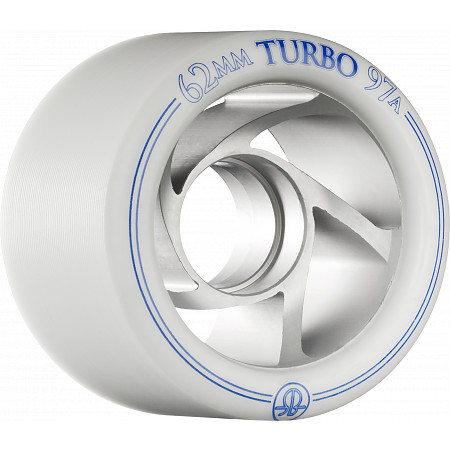 Rollerbones Turbo Wheel Clear Aluminum Hub 62mm 97a 8pk « RollerBones