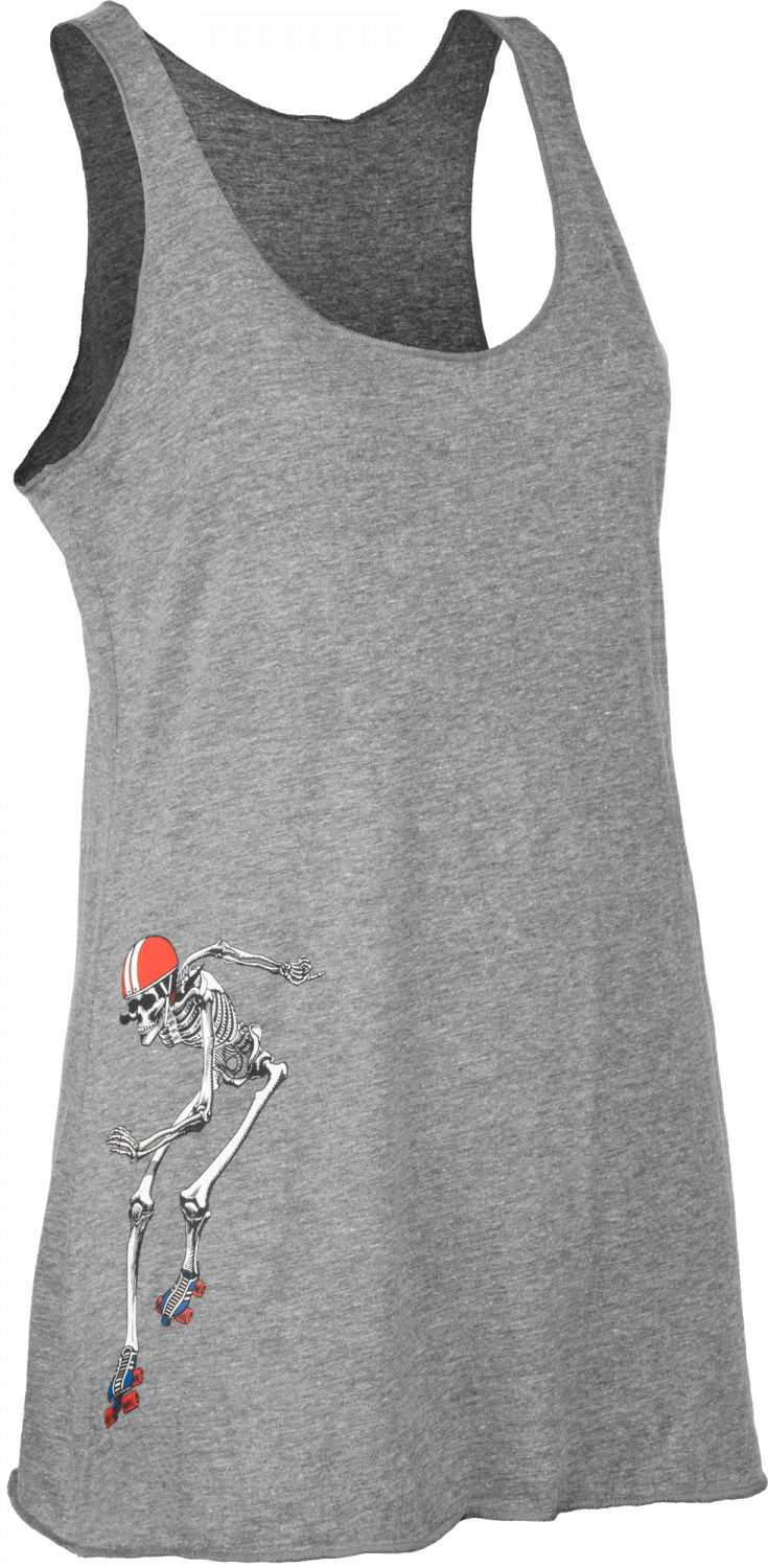 Rollerbones Woman's Derby Tank Top Grey Photo #1 - Photo Gallery ...